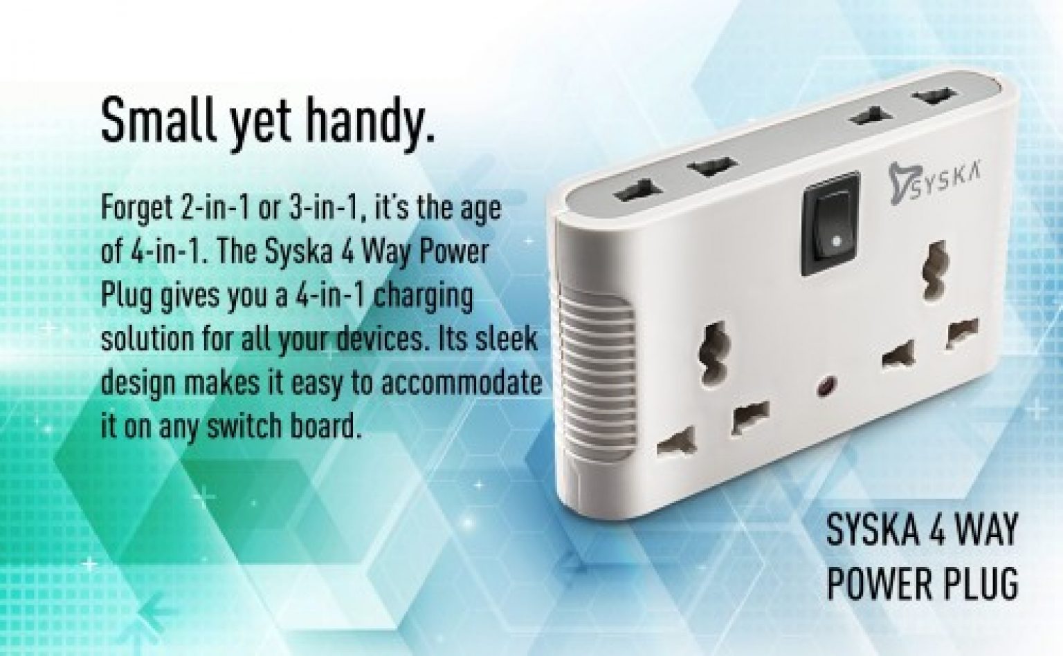 Syska 4 Socket Power Plug Extension – Multi-purpose Use! – Find Cool ...